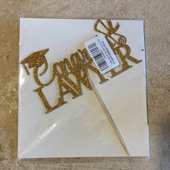 Party Supplies | Congrats Lawyer Cake Topper New | Poshmark